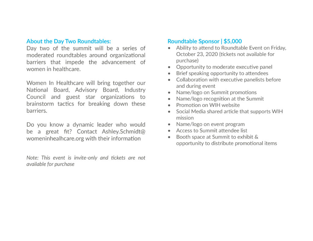 Sponsorship Application - Women in Healthcare